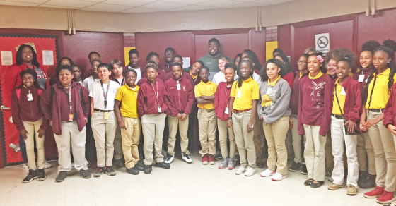 NFL Player visits with students at Jr. High | Natchitoches Parish Journal