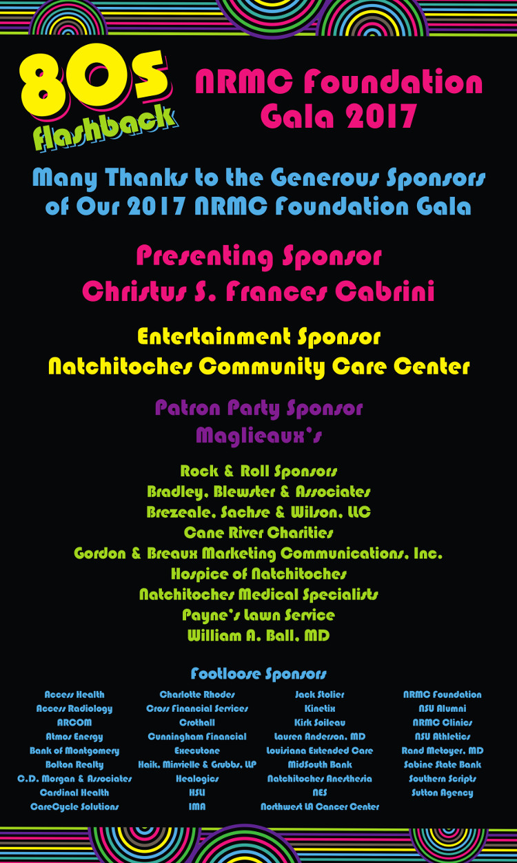 The NRMC Foundation flashes back to the 80s | Natchitoches Parish Journal