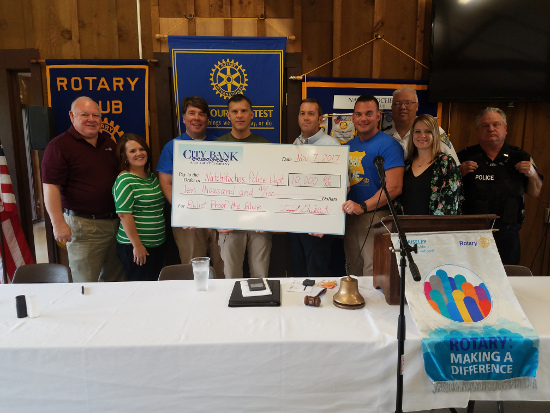 Rotary presents donation check for bulletproof vests | Natchitoches ...