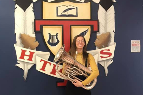 Lakeview band member performs with LMEA District II Cavalier Senior ...