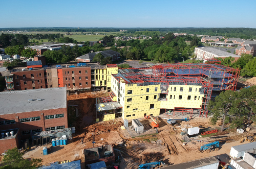 Construction on LSMSA’s new residence hall passes half-way point ...