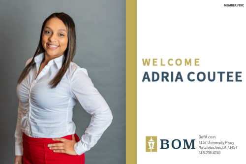 BOM Welcomes Adria Coutee as Teller at University Parkway location ...