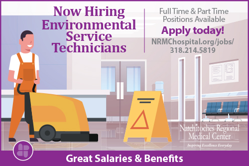OPPORTUNITY: Environmental Service Technicians | Natchitoches Parish ...