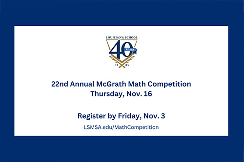 6th-9th graders statewide invited to 22nd LSMSA math competition ...