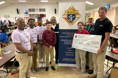 Natchitoches Knights of Columbus donate to Boys to Men Club ...