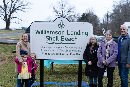 Williamson Landing at Shell Beach boat launch dedicated to Vienne ...