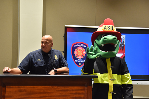 Fire Department introduces new mascot: Ash the Alligator | Natchitoches ...