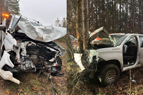 Responders work scene of single vehicle crash | Natchitoches Parish Journal