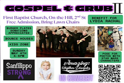 ‘Gospel & Grub II’ set for May 4 to benefit Lydia Rachal at First ...